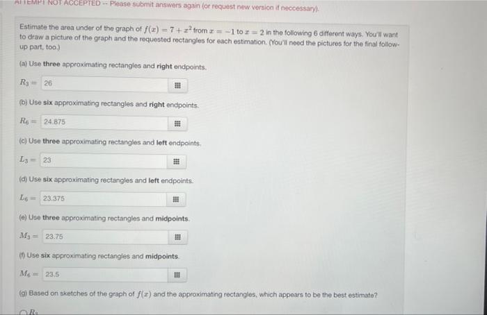 Solved Estimate the areit iander of the graph of f(x)=7+x2 | Chegg.com