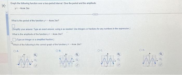 Solved Graph the following function over a two period | Chegg.com