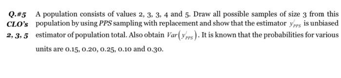 Solved Q.\#5 A population consists of values 2,3,3,4 and 5 . | Chegg.com