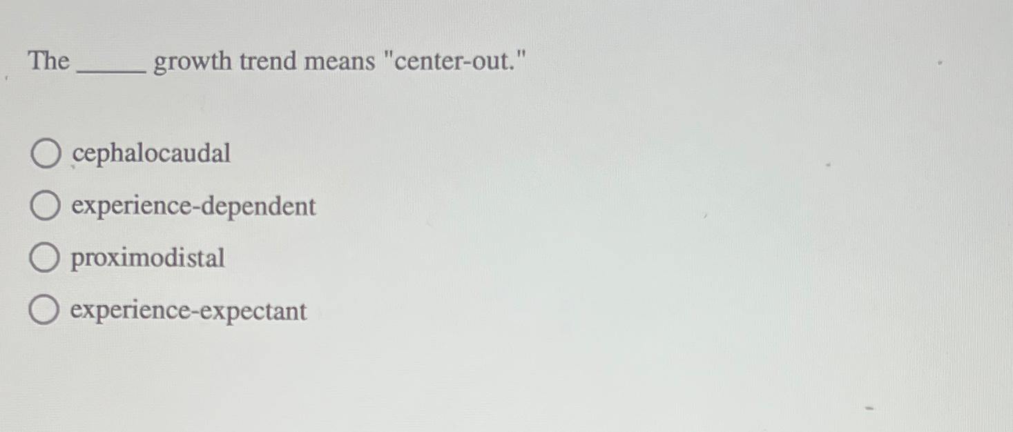 Solved The growth trend means | Chegg.com