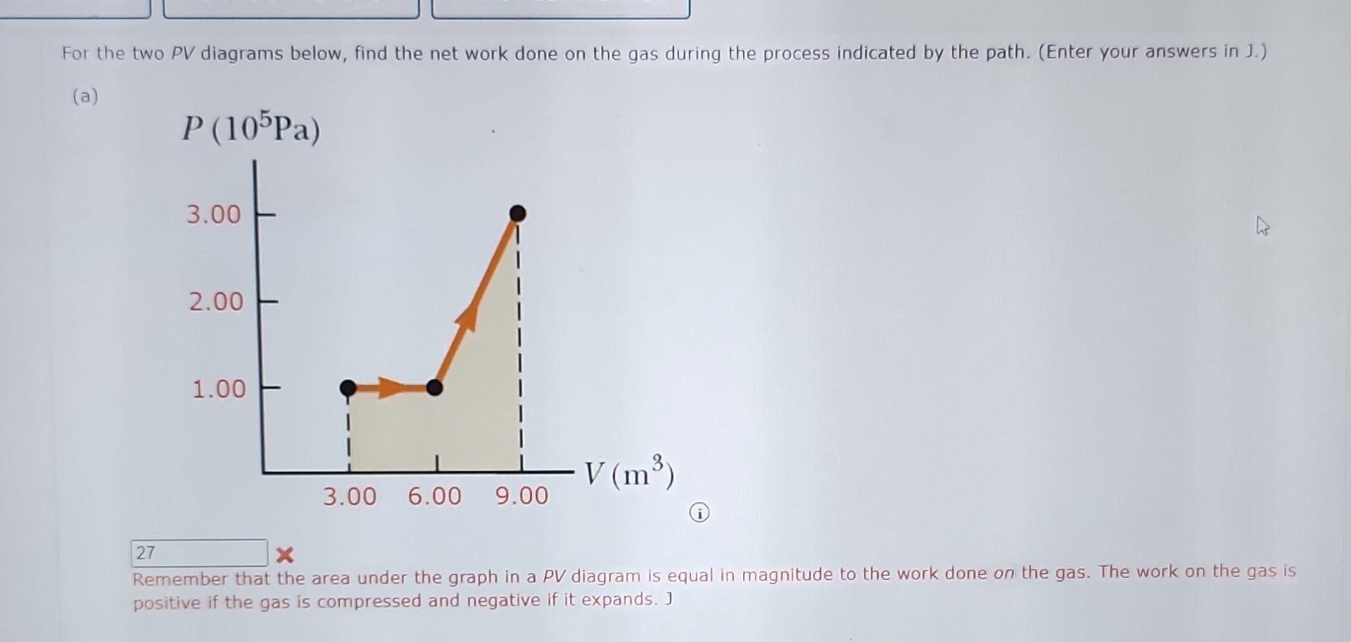Solved For the two PV diagrams below, find the net work done | Chegg.com