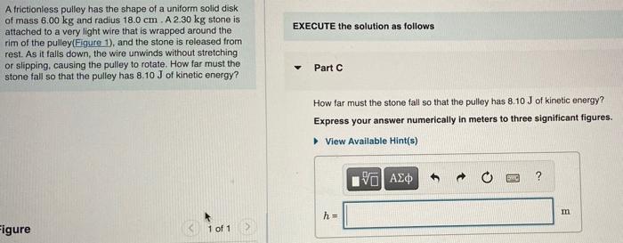 Solved EXECUTE the solution as follows A frictionless pulley | Chegg.com
