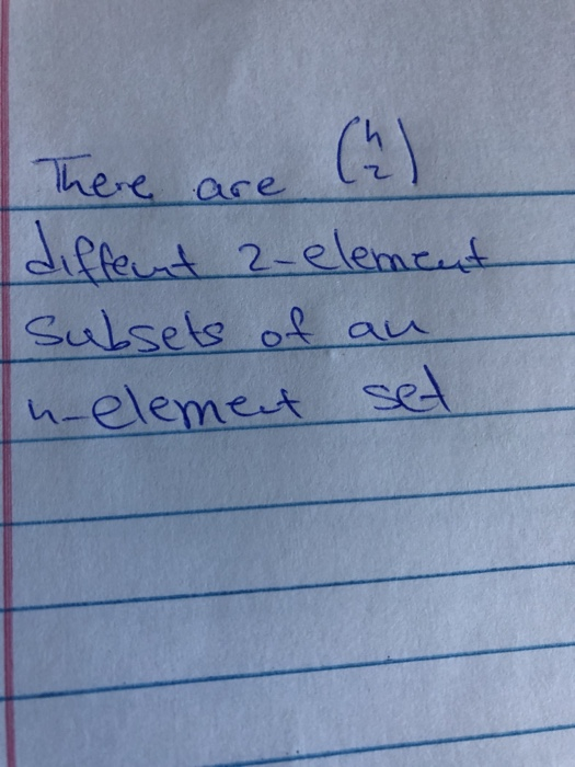 Solved There are (2) diffent 2-element subsets of an | Chegg.com