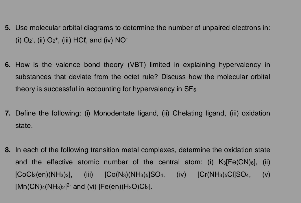 Solved Use molecular orbital diagrams to determine the | Chegg.com