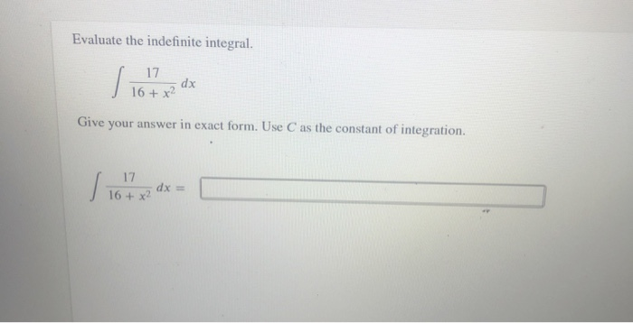 Solved Calculate the integral. (Express numbers in exact | Chegg.com