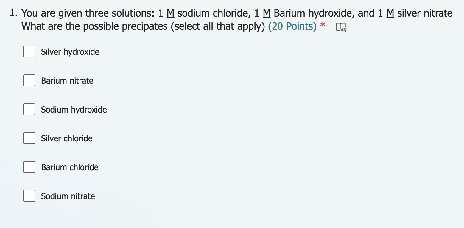 High Quality SOLUTION 1. ﻿You are given three solutions: | Chegg.com