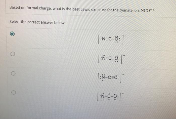 Nco Lewis Structure