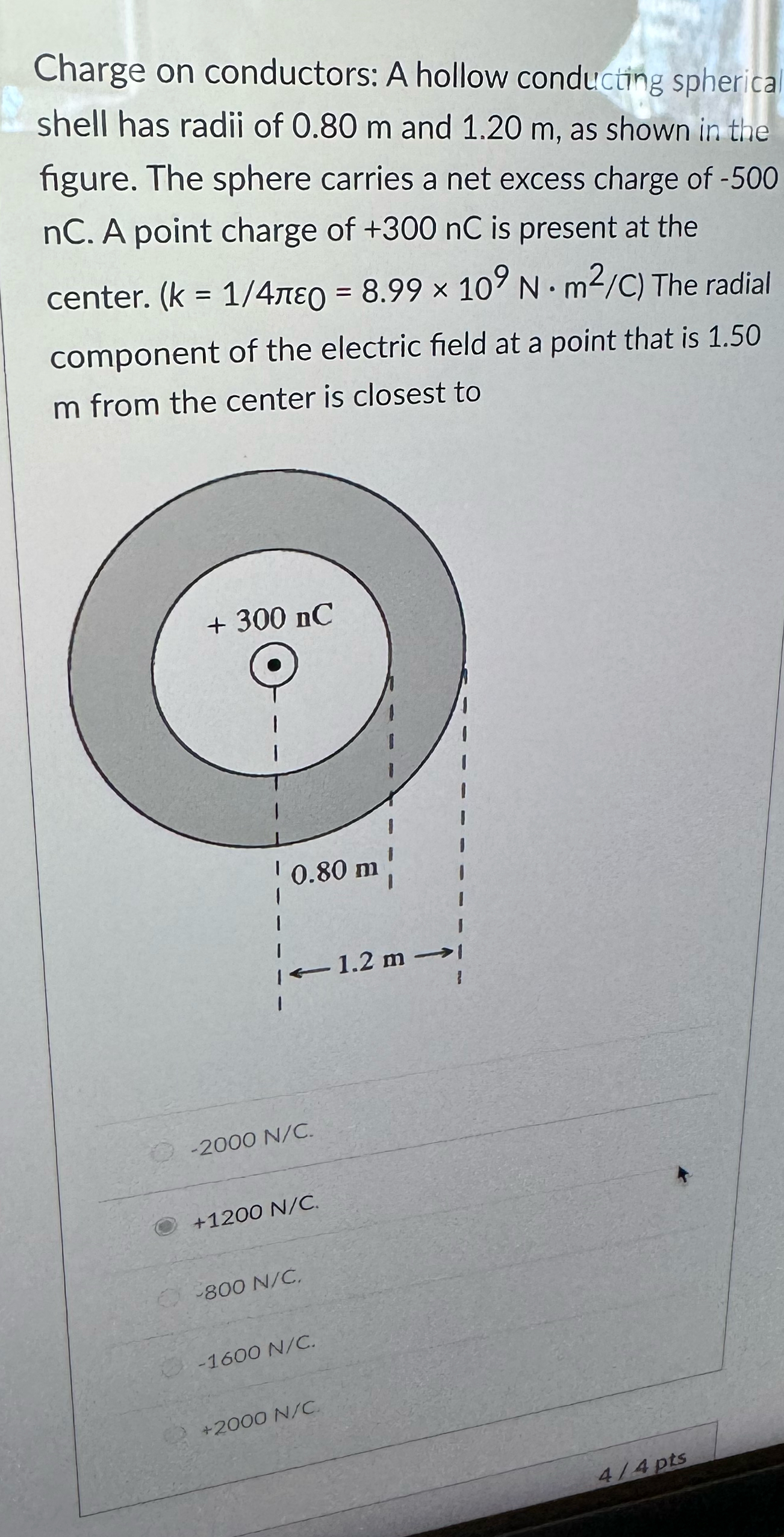 Solved Charge on conductors: A hollow conducting spherica | Chegg.com