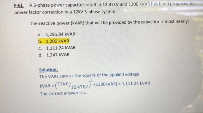 Solved please explain the relationship of Vars to Voltage? | Chegg.com