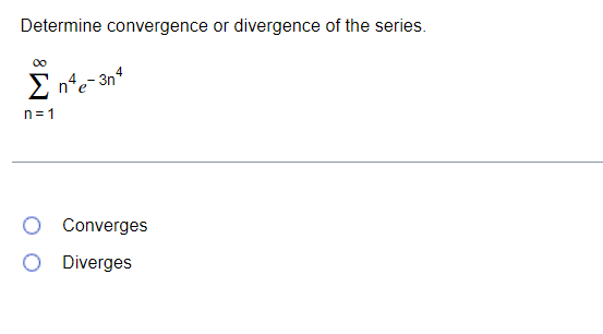 Solved Determine convergence or divergence of the | Chegg.com