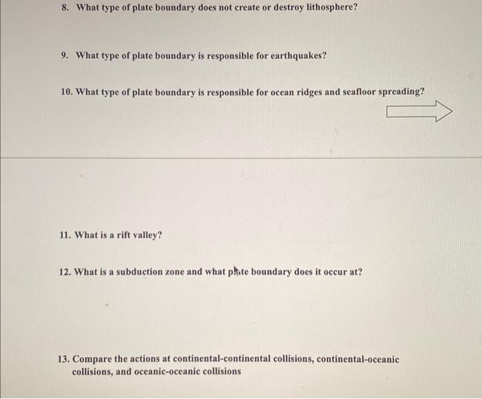 Solved Plate Tectonics Homework 1. Plate tectonics are | Chegg.com
