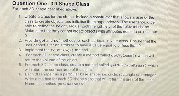 Solved Introduction Consider the following 3D shapes: [1] A | Chegg.com