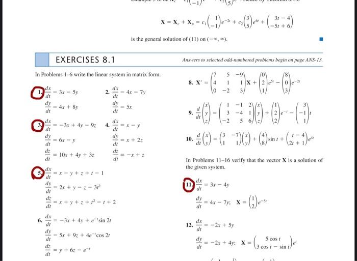 Solved EXERCISES 8.1 3 - O 2 지 + 4 19 Is 11-vity that the X | Chegg.com
