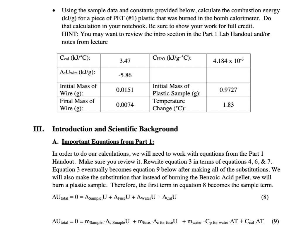 Solved k(J)/(g) \Delta U_(total )=0=\Delta | Chegg.com