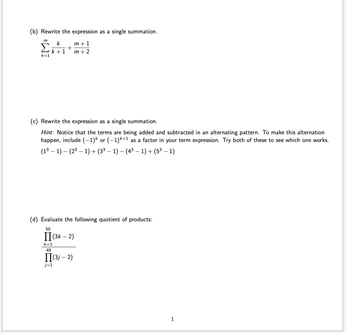 (b) ﻿Rewrite the expression as a single | Chegg.com