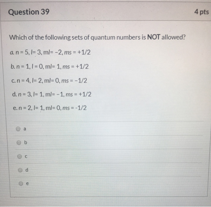 Solved D Question 38 4 pts What is the correct formula for | Chegg.com