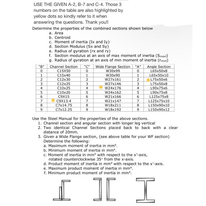 Solved PLEASE FOLLOW THE INSTRUCTIONS. ON THE A = L75x50x6, | Chegg.com
