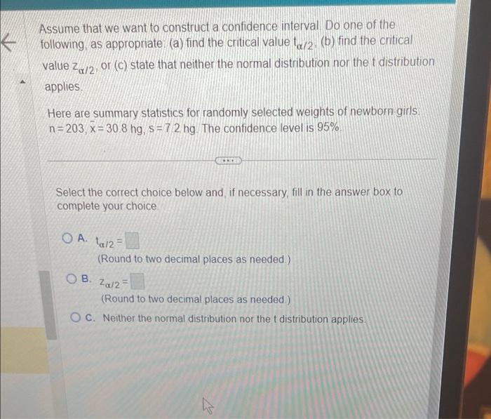 Solved Assume that we want to construct a confidence | Chegg.com