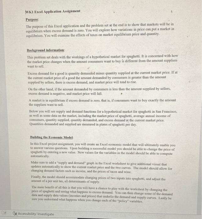 Solved WK1 Excel Application Assignment Purpose: The purpose | Chegg.com