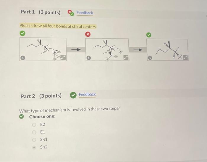 Solved Please draw all four bonds at chiral centers. Part 2 | Chegg.com