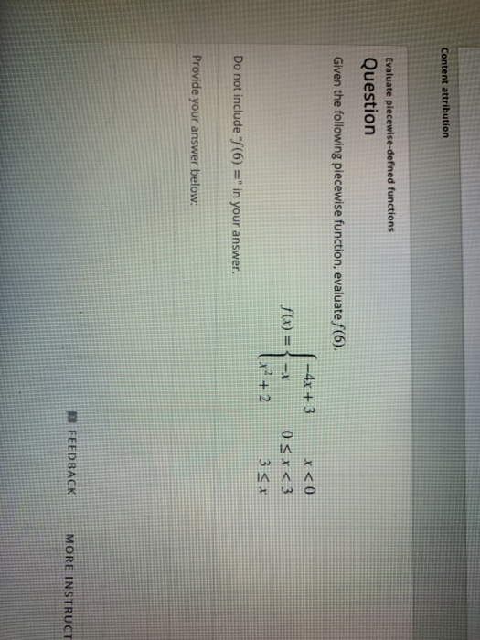 Solved Content attribution Evaluate piecewise-defined | Chegg.com