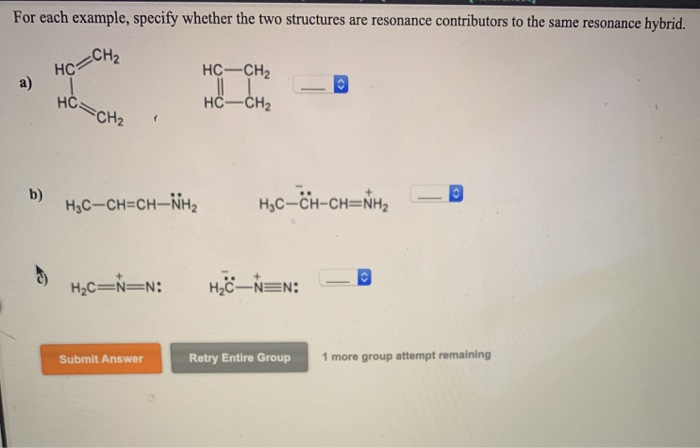 Solved For each example, specify whether the two structures | Chegg.com
