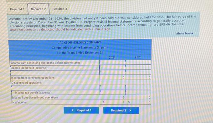 Solved Prepare revised income statements according to | Chegg.com