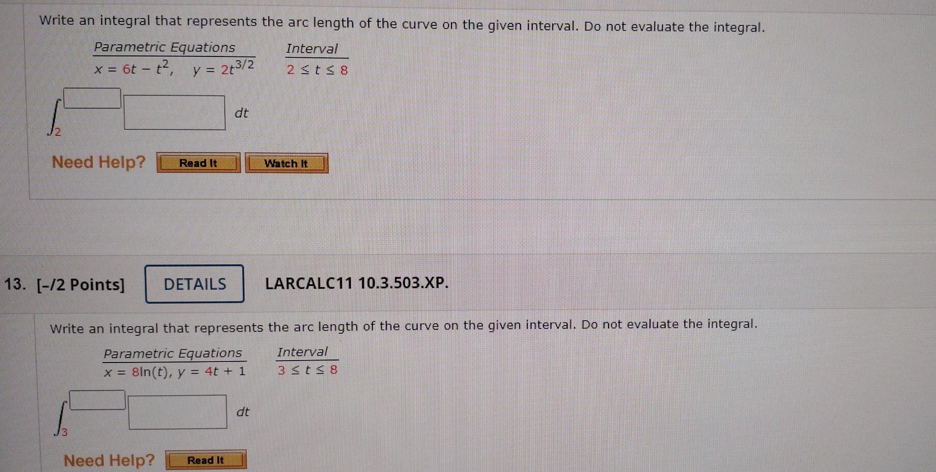 Solved Write an integral that represents the arc length of | Chegg.com