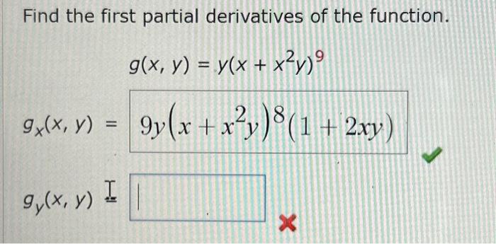 Solved Find the first partial derivatives of the function. | Chegg.com