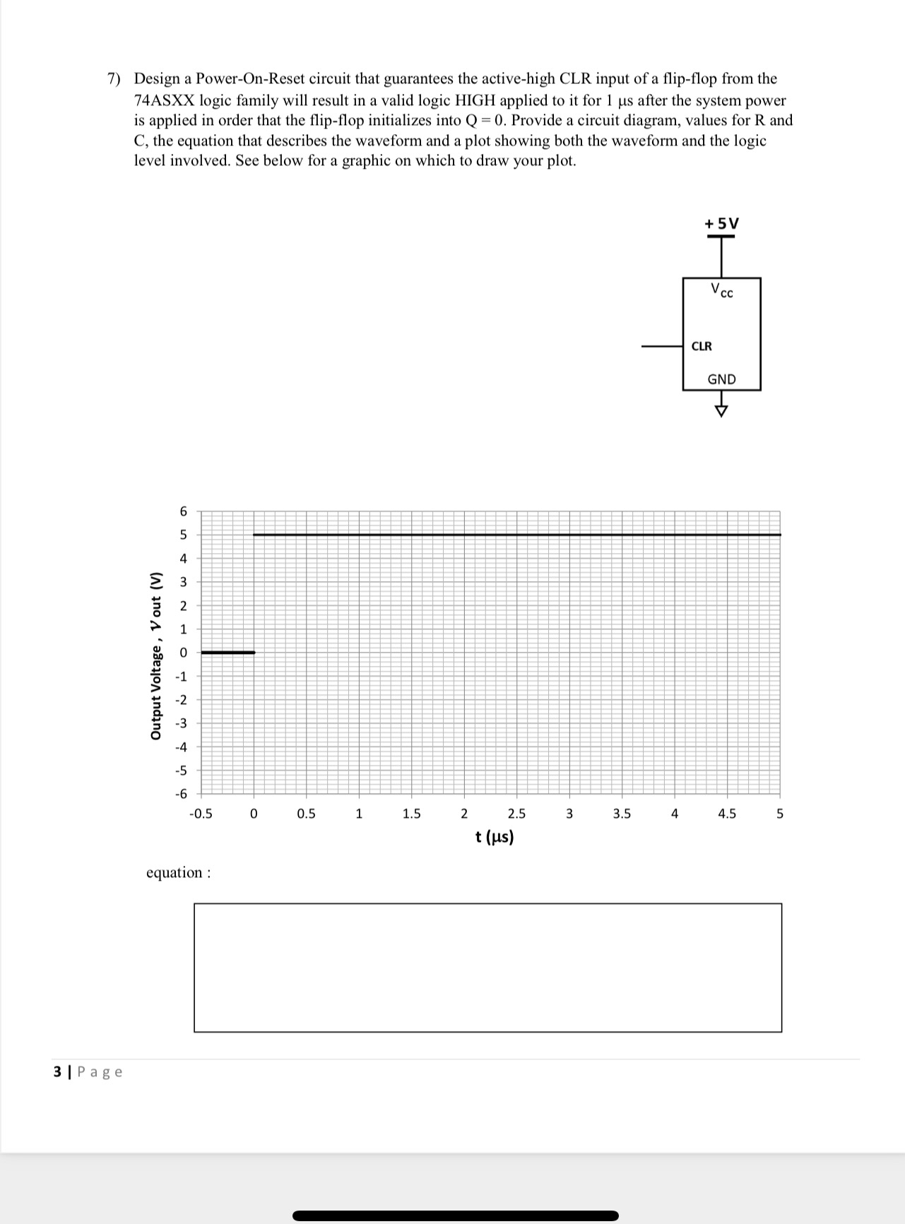 Solved Design a Power-On-Reset circuit that guarantees the | Chegg.com