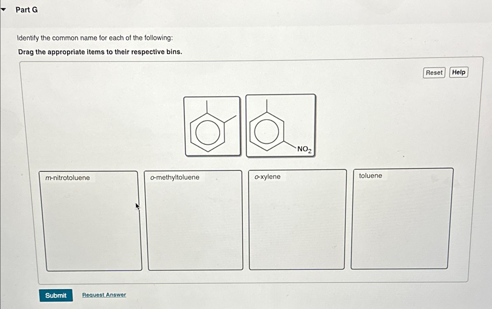 Solved Part GIdentify the common name for each of the | Chegg.com