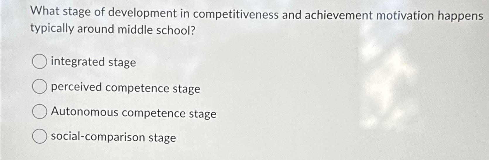 Solved What stage of development in competitiveness and | Chegg.com
