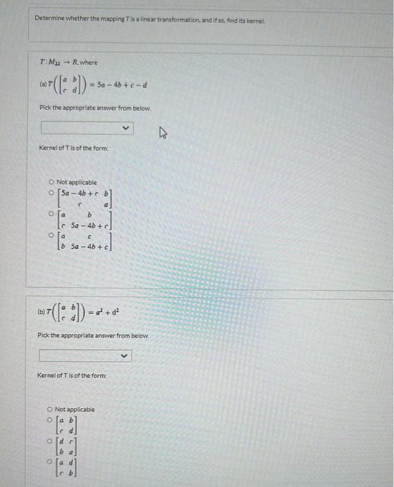 Solved Determine whether the mapping Tis a linear | Chegg.com