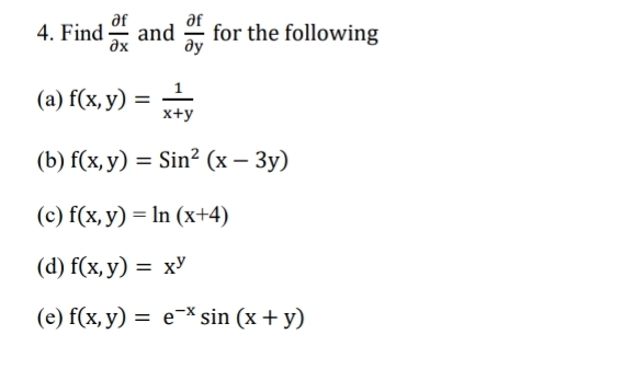 Solved Find delfdelx ﻿and delfdely ﻿for the | Chegg.com