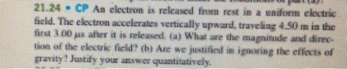 Solved 021.9 Suppose that the charge shown in Fig. 21.28a is | Chegg.com