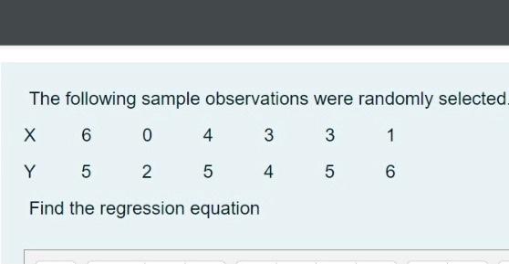 Solved The following sample observations were randomly | Chegg.com
