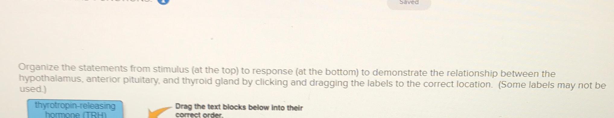 Solved Organize the statements from stimulus (at the top) | Chegg.com