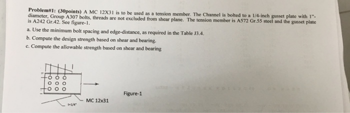 Problemal: (30points) A MC 12X31 is to be used as a | Chegg.com