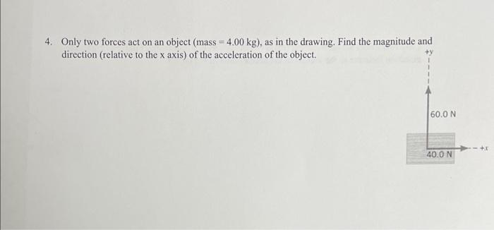 Solved Two horizontal forces, F1 and F2, are acting on a | Chegg.com