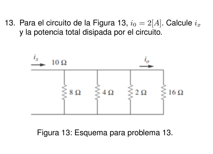 Solved Para el circuito de la Figura 13,i0=2[A]. ﻿Calcule ix | Chegg.com