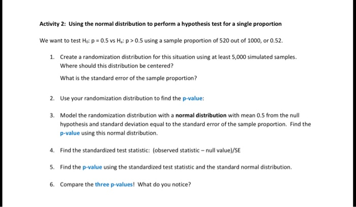 Solved Activity 2: Using the normal distribution to perform | Chegg.com