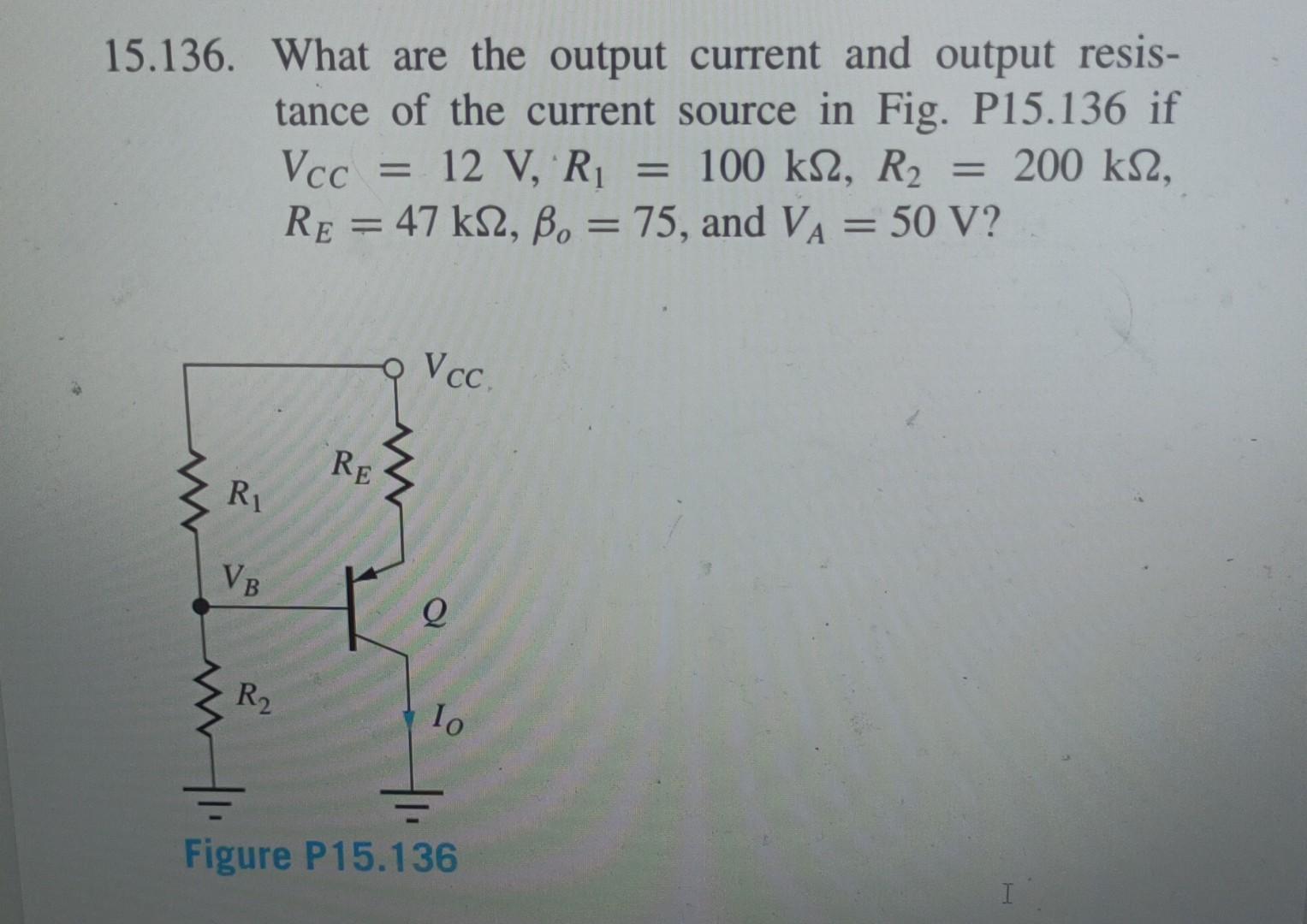 Solved 136. What are the output current and output | Chegg.com