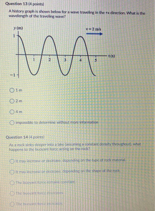 Solved Question 13 (4 points) A history graph is shown below | Chegg.com