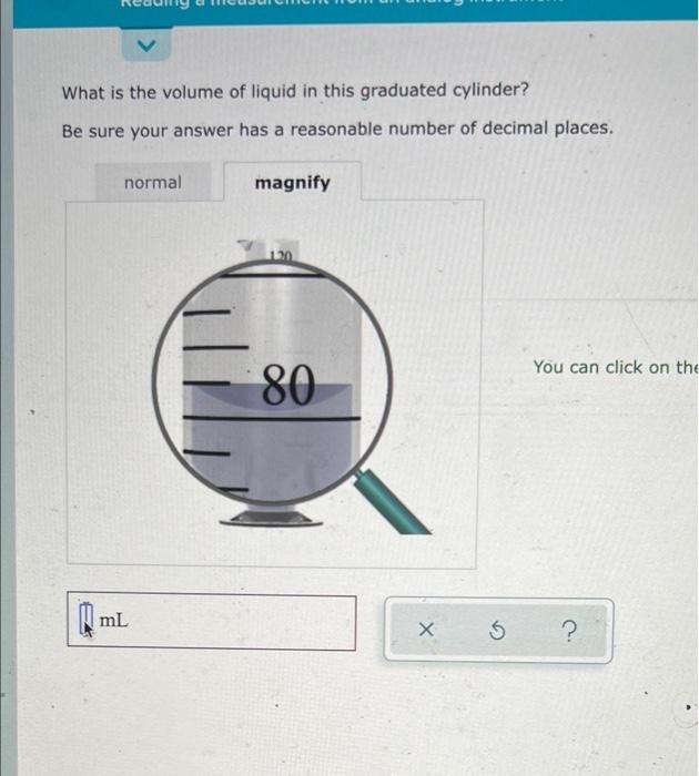 Solved What is the volume of liquid in this graduated | Chegg.com