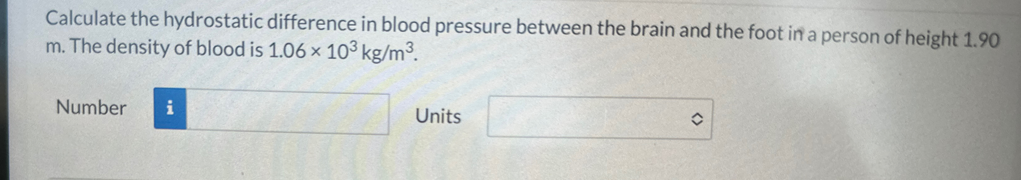 Solved Calculate the hydrostatic difference in blood | Chegg.com