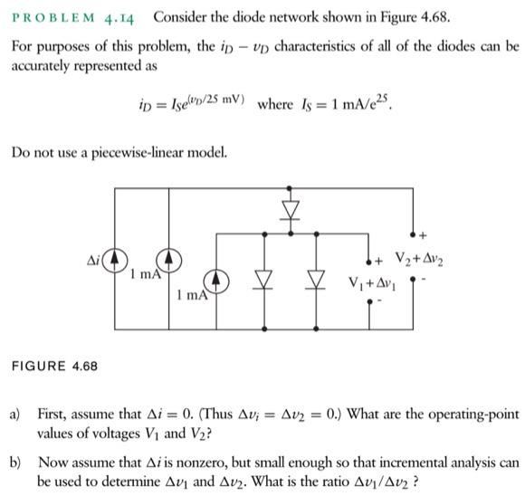 Solved PROBLEM 4.14 Consider the diode network shown in | Chegg.com