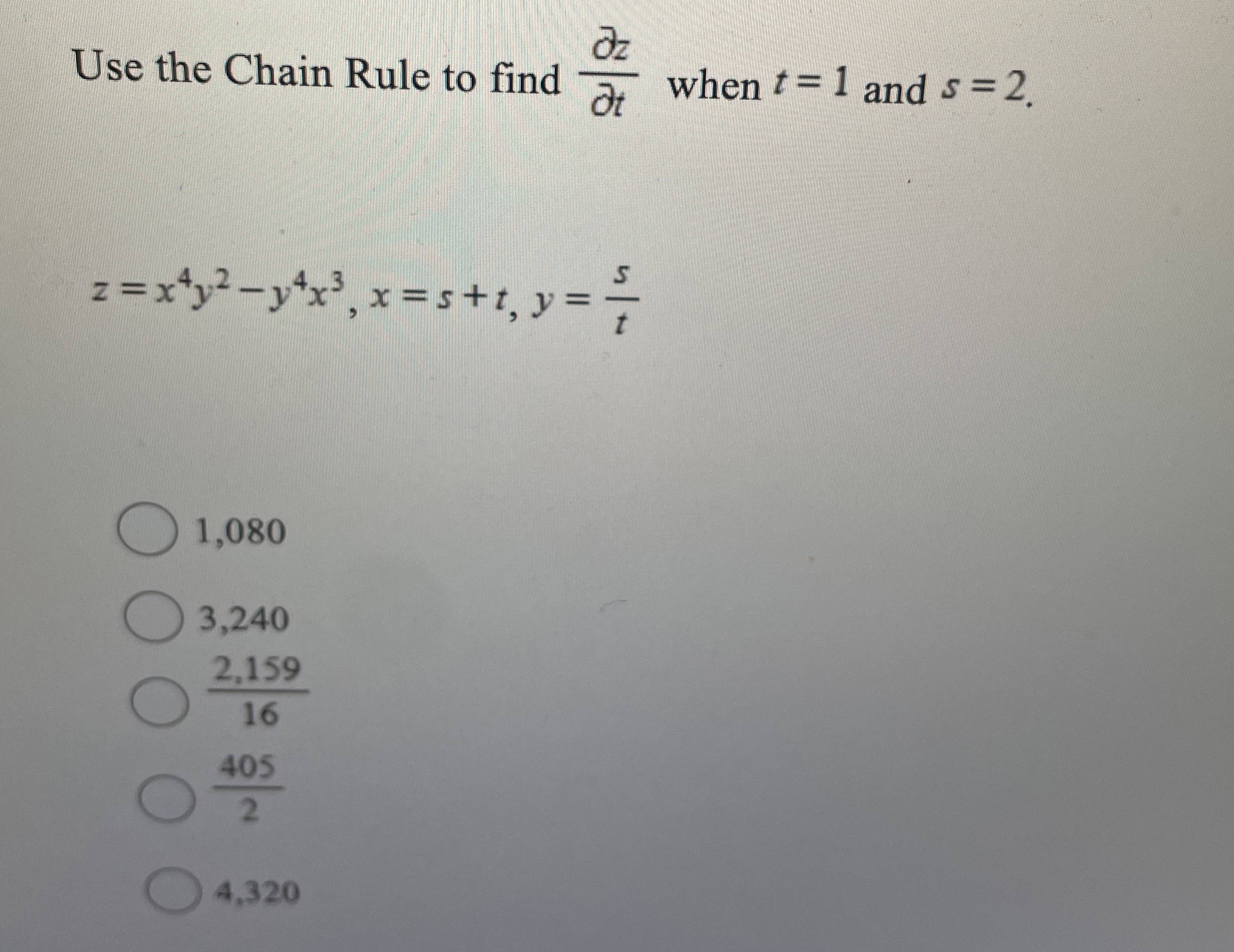 Use the Chain Rule to find delzdelt ﻿when t=1 ﻿and | Chegg.com