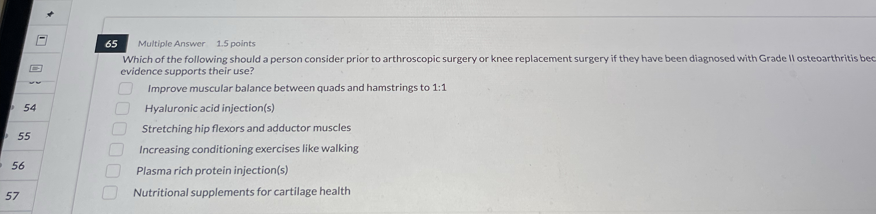 Solved 65 ﻿Multiple Answer1.5 ﻿pointsWhich of the following | Chegg.com