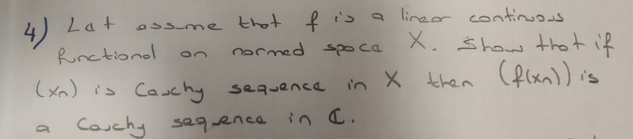 Solved Let assume that f ﻿is a linear continousfunctional on | Chegg.com