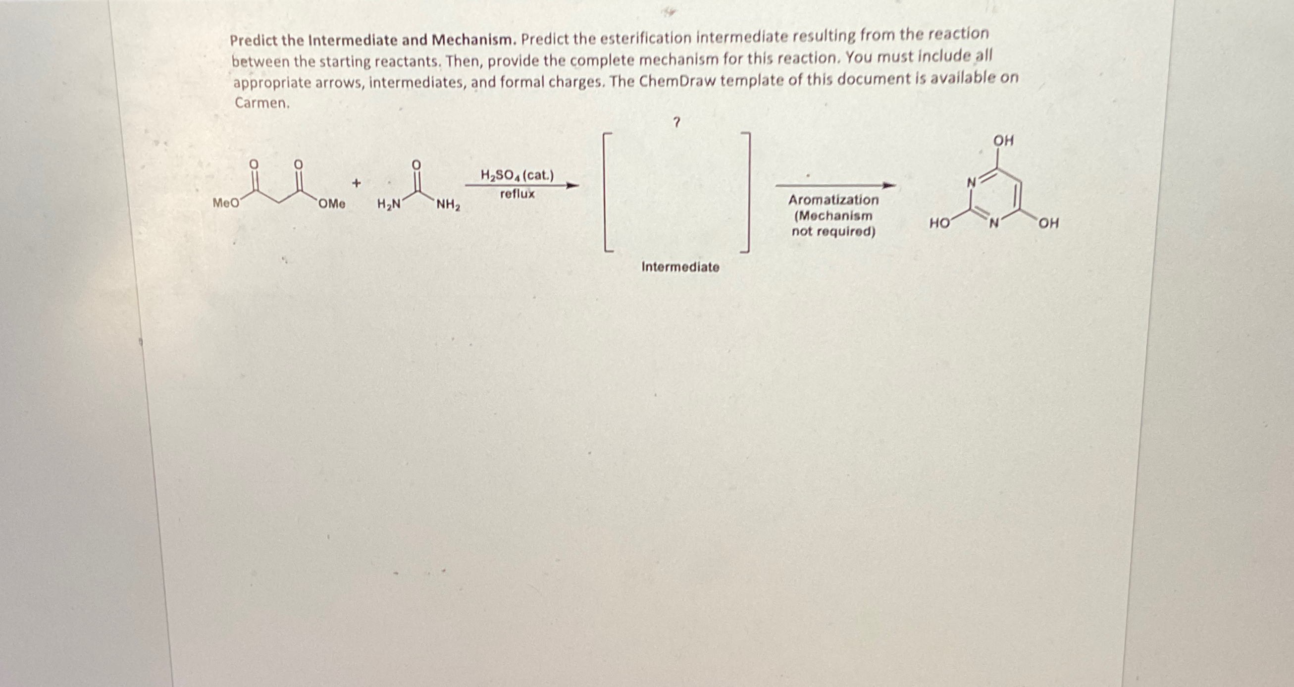 Solved Predict the Intermediate and Mechanism. Predict the | Chegg.com